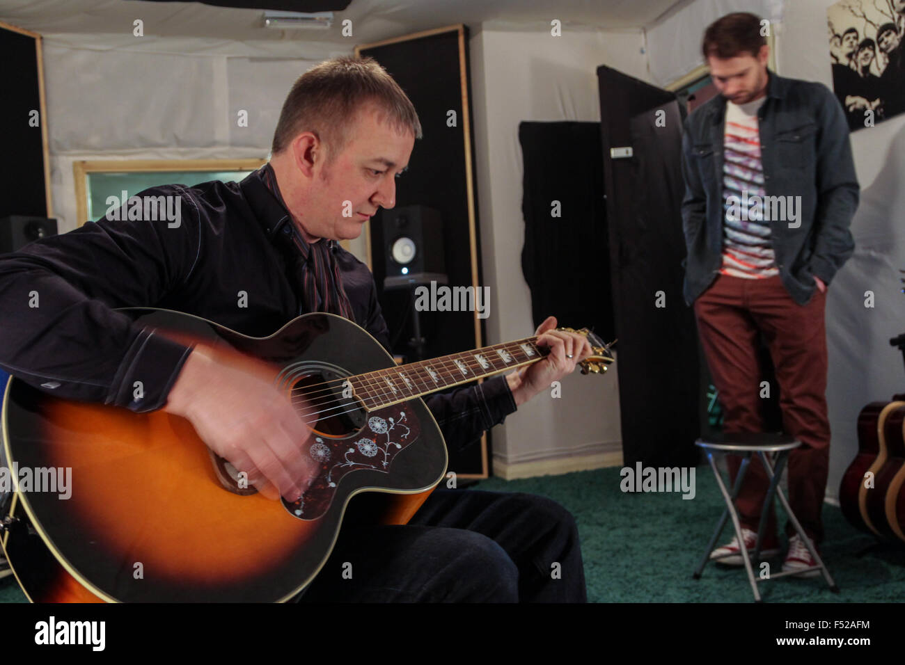 Kascarade Martin Horton, Carl Bowers indie band members in the studio ...