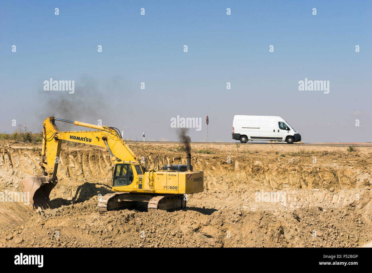 Excavator smoke hi-res stock photography and images - Alamy
