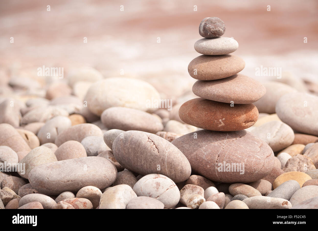 Zen tower horizontal right Stock Photo - Alamy