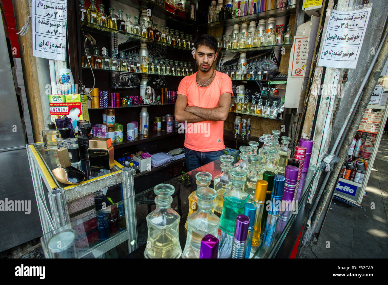 Perfume vendor, Tehran, Iran Stock Photo - Alamy