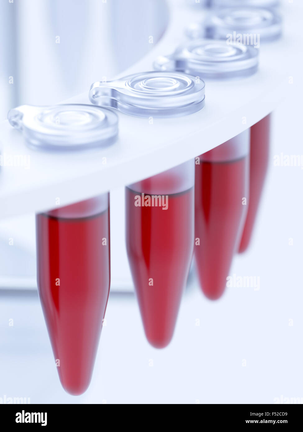 Blood test samples close up on white background Stock Photo - Alamy