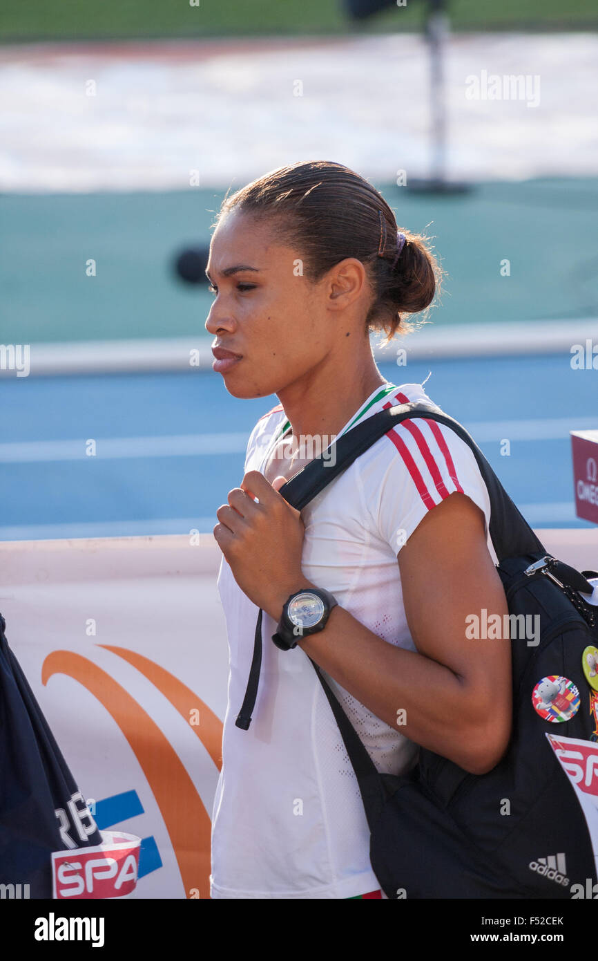 Naide Gomes in the women's long jump final at the 2010 European ...