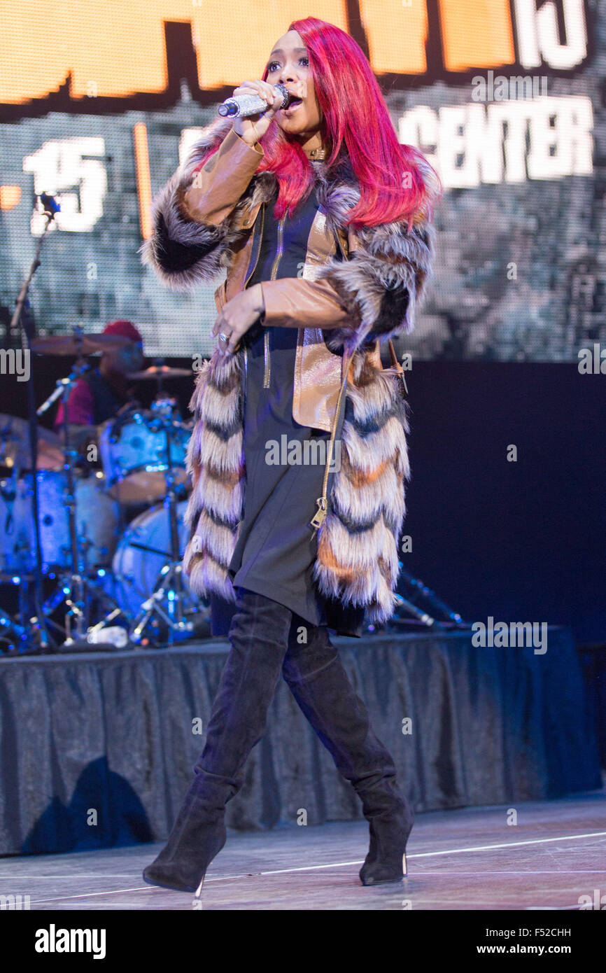 Chicago, Illinois, USA. 25th Oct, 2015. Singer MONICA performs live on ...