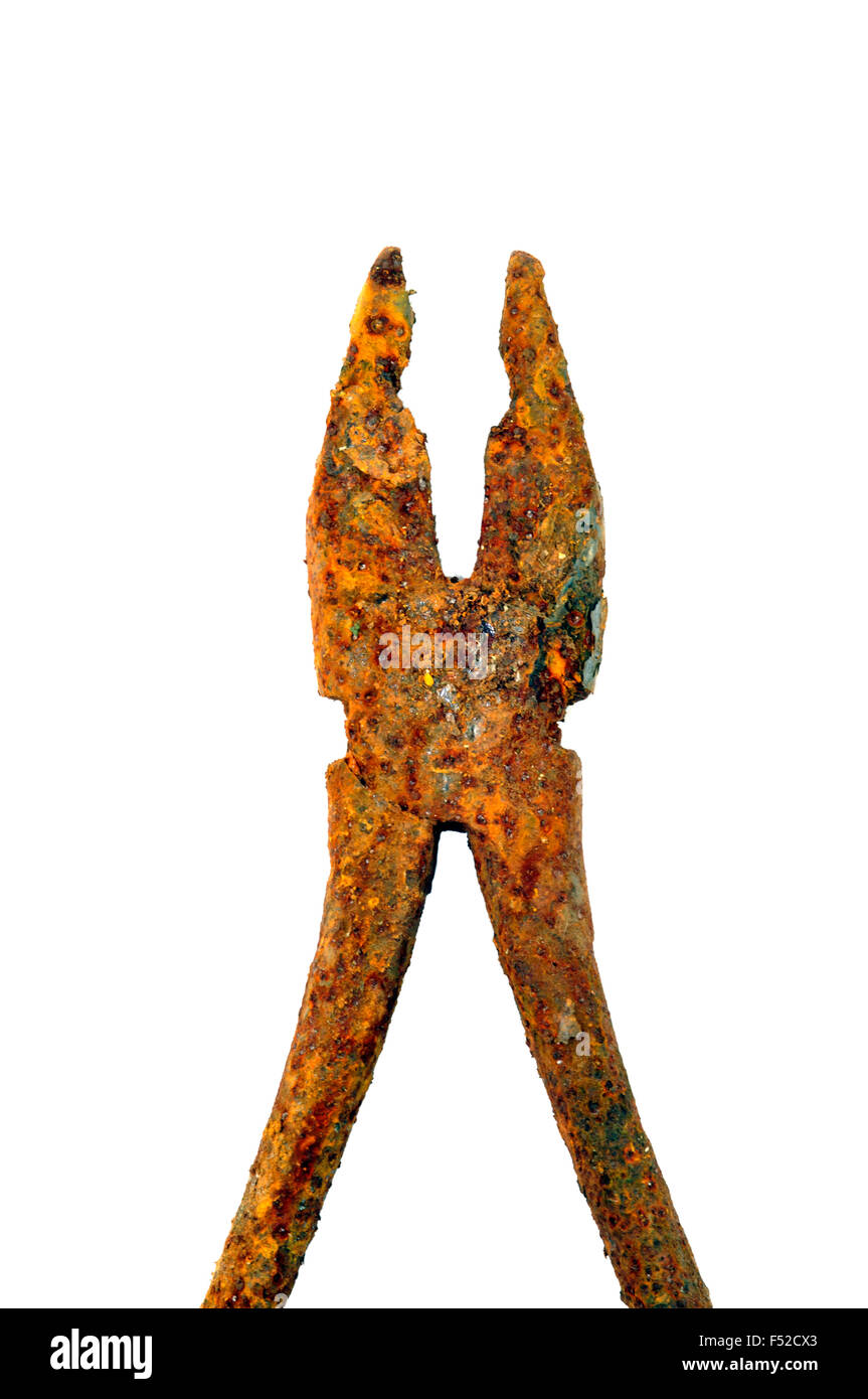 Antique Rust Pliers Stock Photo - Alamy