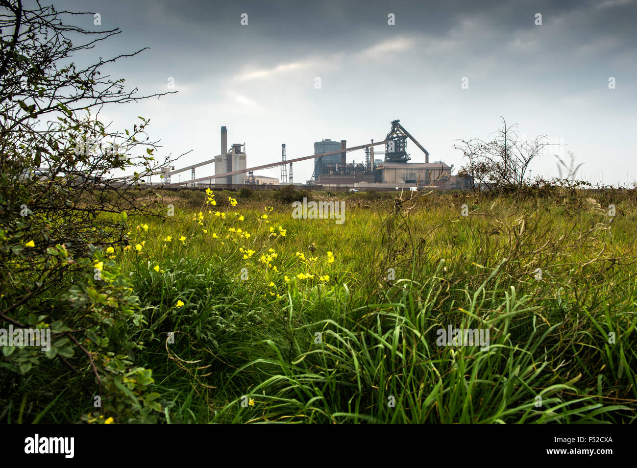 View of the Redcar Steel Works shortly before closure Stock Photo - Alamy