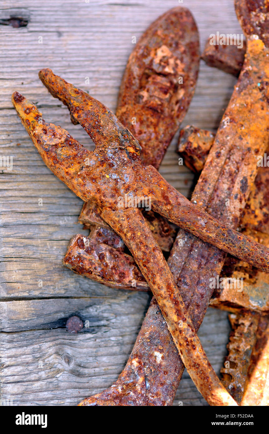 Antique Rust Pliers Stock Photo - Alamy