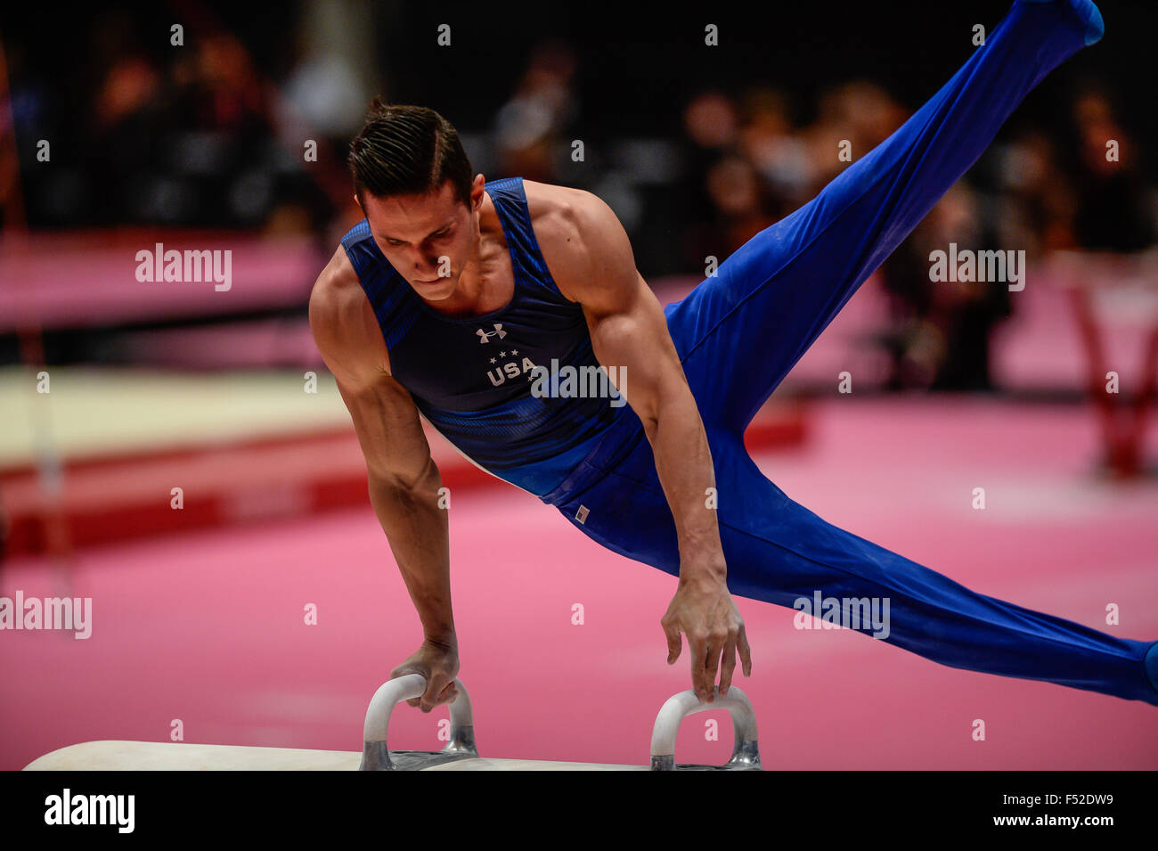 Glasgow, UK. 26th October, 2015. ALEX NADDOUR from the USA competes on ...