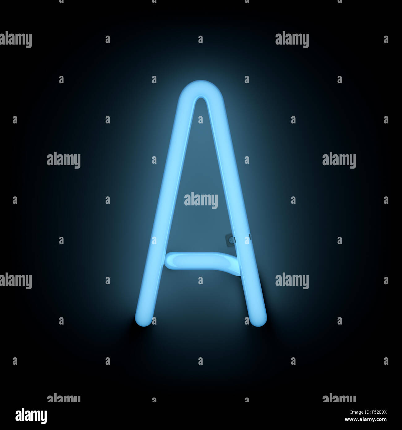 Letter A from neon alphabet collection isolated on black Stock Photo ...