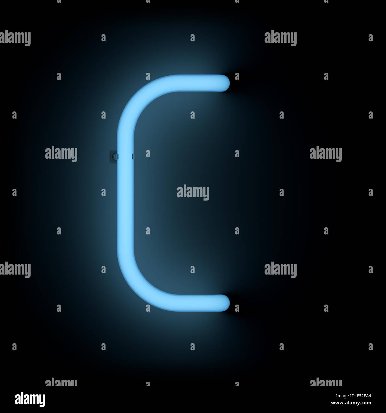 Letter C from neon alphabet collection isolated on black Stock Photo ...