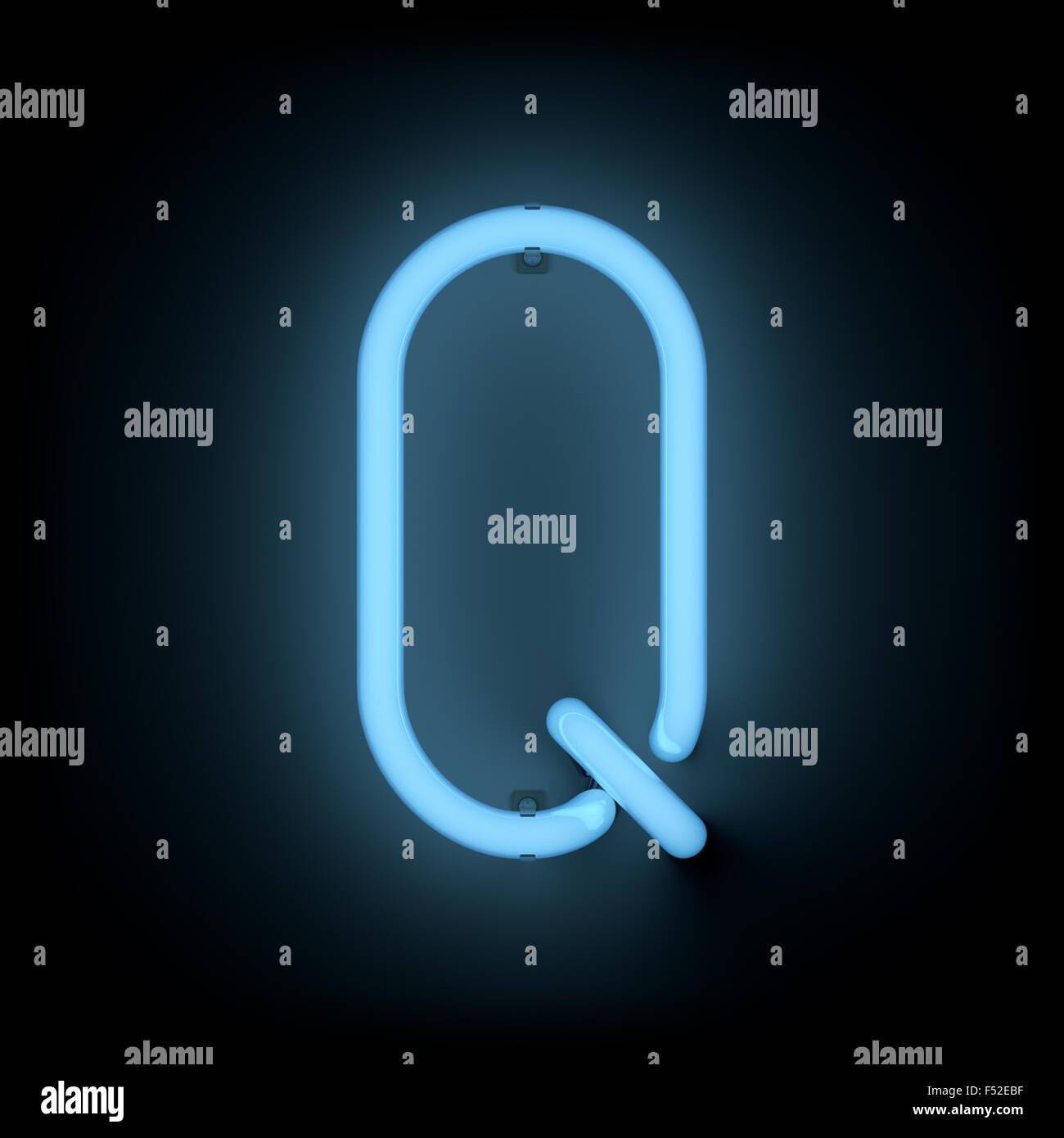 Letter Q from neon alphabet collection isolated on black Stock Photo ...