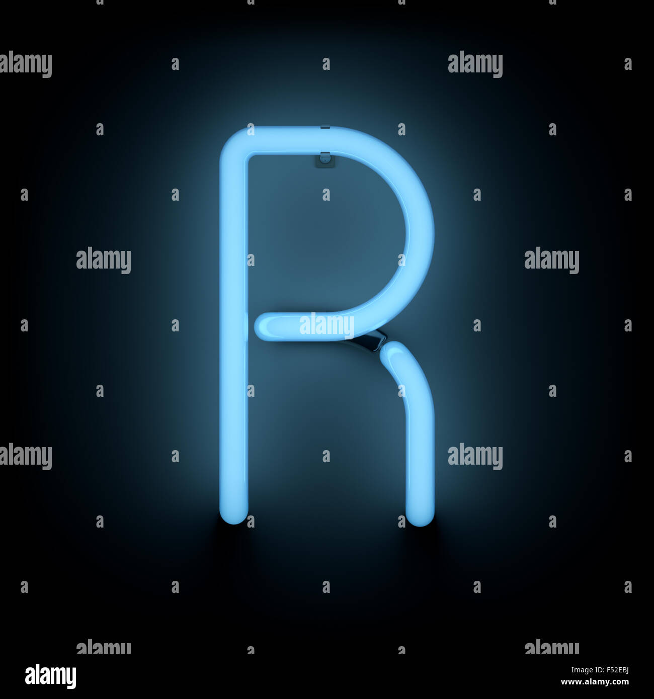 Letter R from neon alphabet collection isolated on black Stock Photo ...