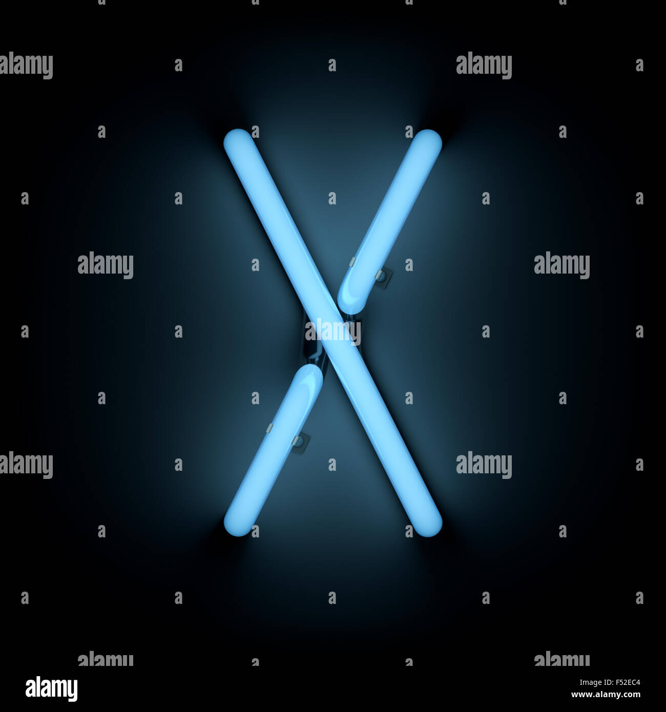 Letter X from neon alphabet collection isolated on black Stock Photo ...