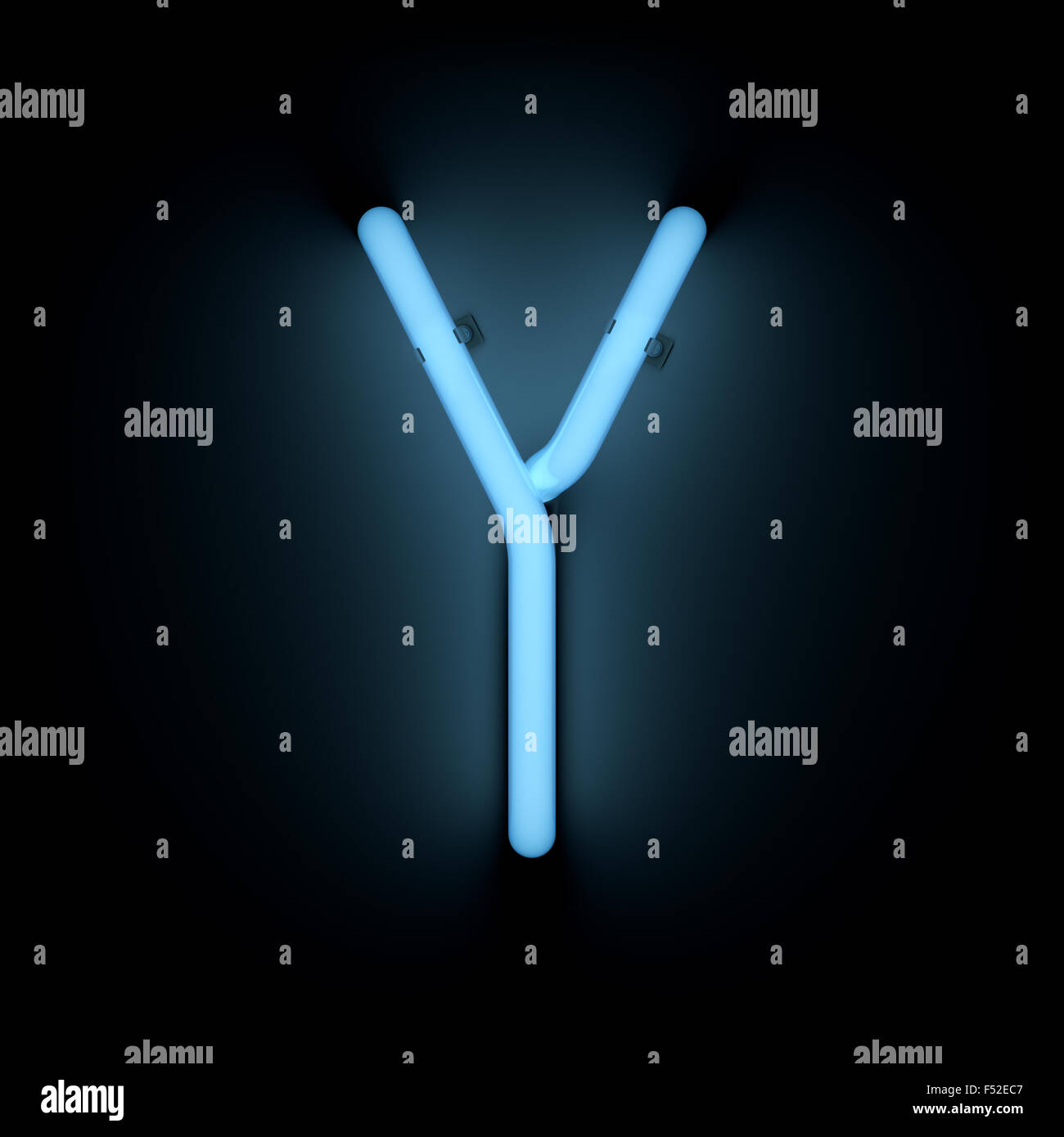 Letter Y from neon alphabet collection isolated on black Stock Photo ...
