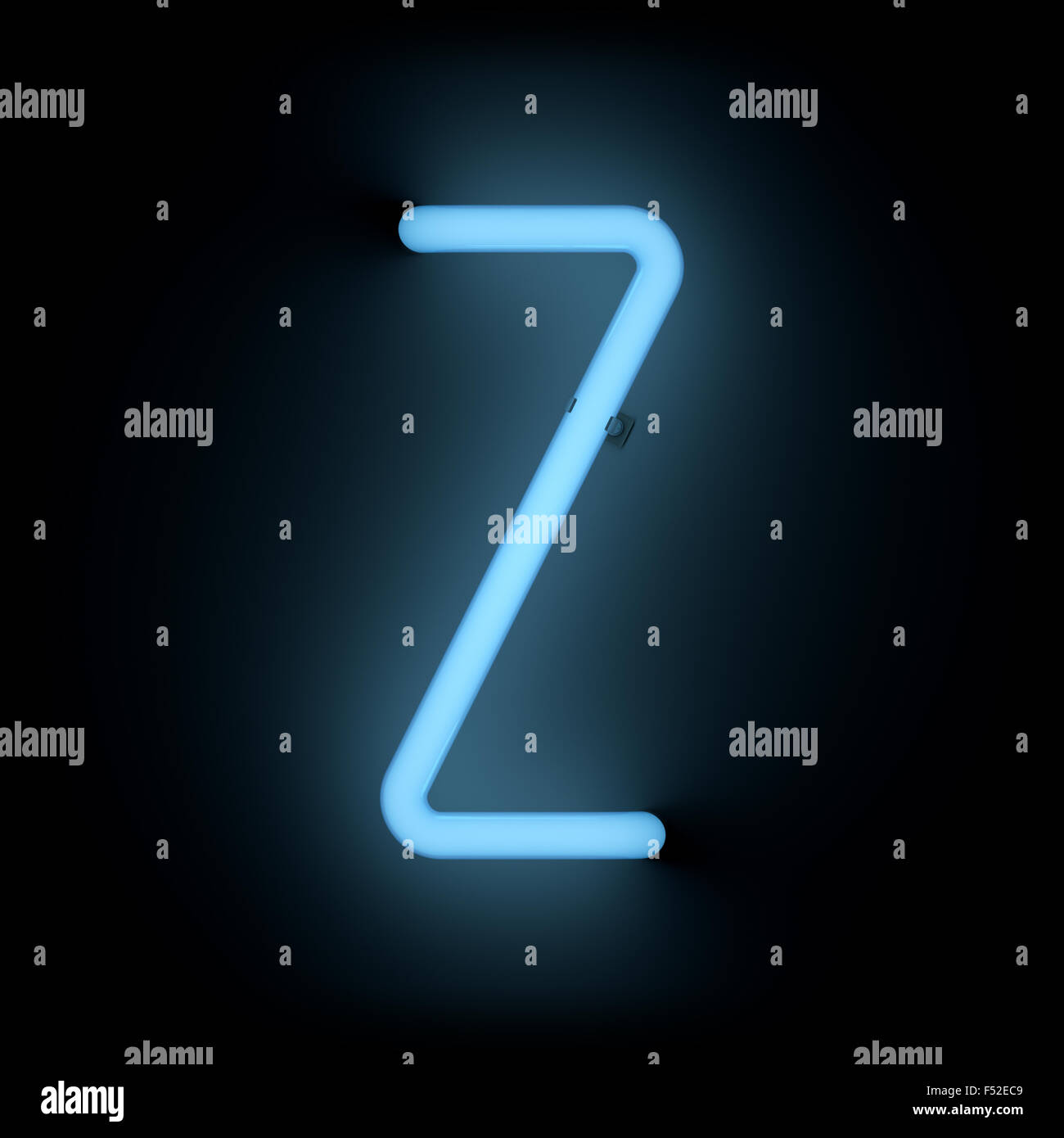 Letter Z from neon alphabet collection isolated on black Stock Photo ...