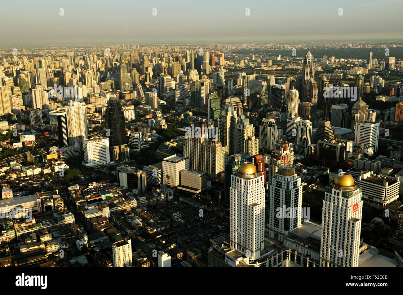 Bangkok skyline from Baiyoke Tower II (the tallest building in the city ...