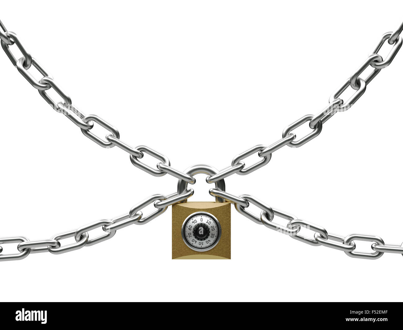 Closed lock concept isolated on white Stock Photo - Alamy