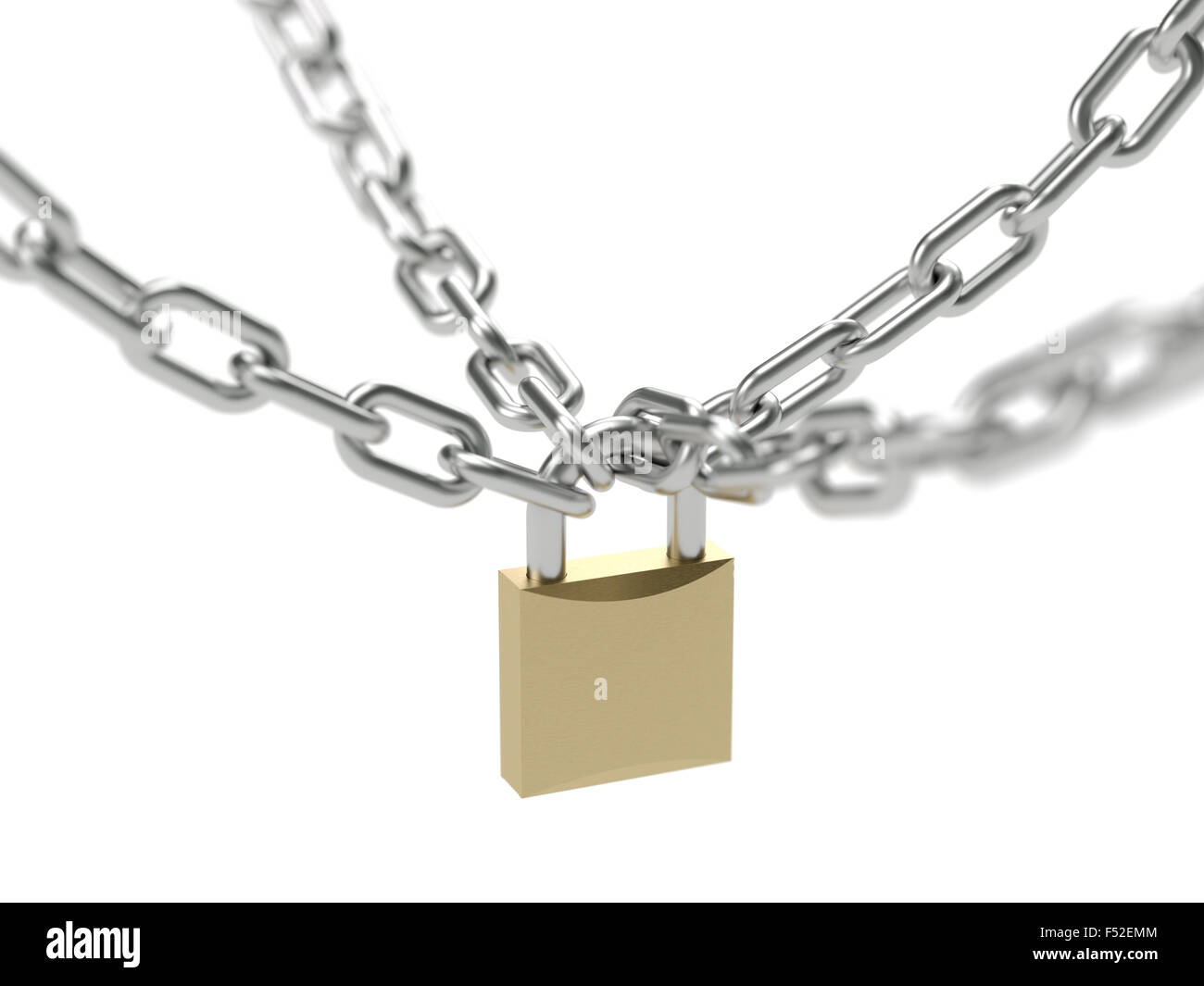 Closed lock concept isolated on white Stock Photo - Alamy