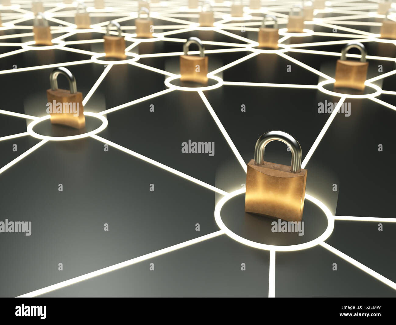 Abstract secure network concept on dark background Stock Photo - Alamy