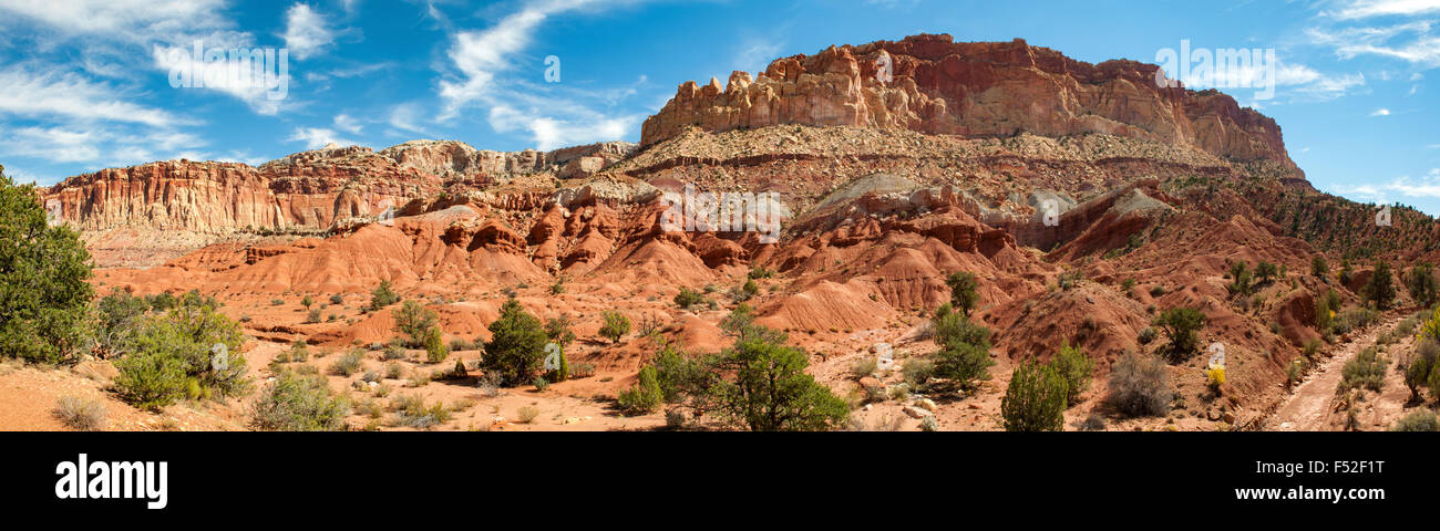 Cliffs in Capitol Reef NP Panorama, Utah, USA Stock Photo - Alamy