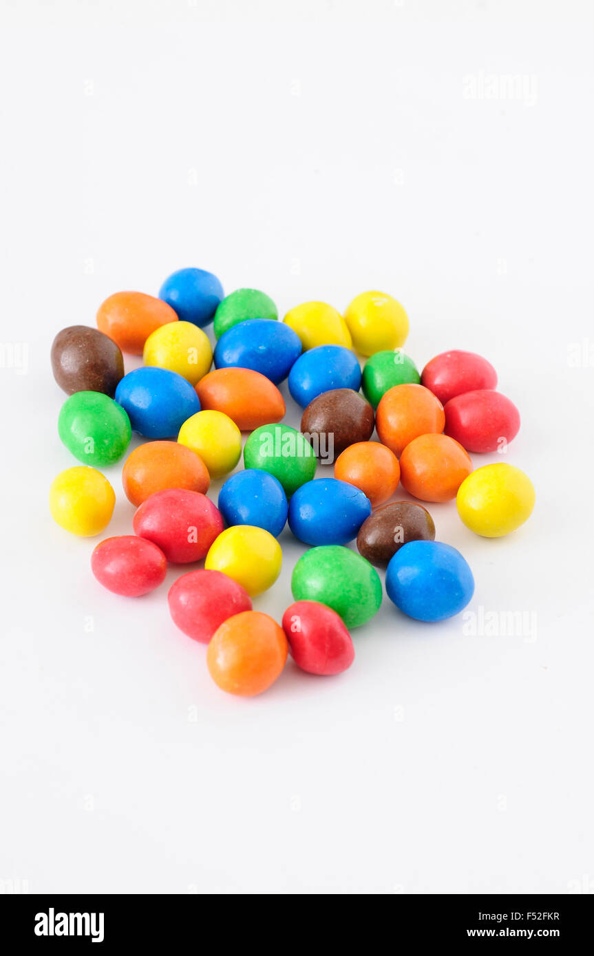 coloured chocolate beans Stock Photo - Alamy