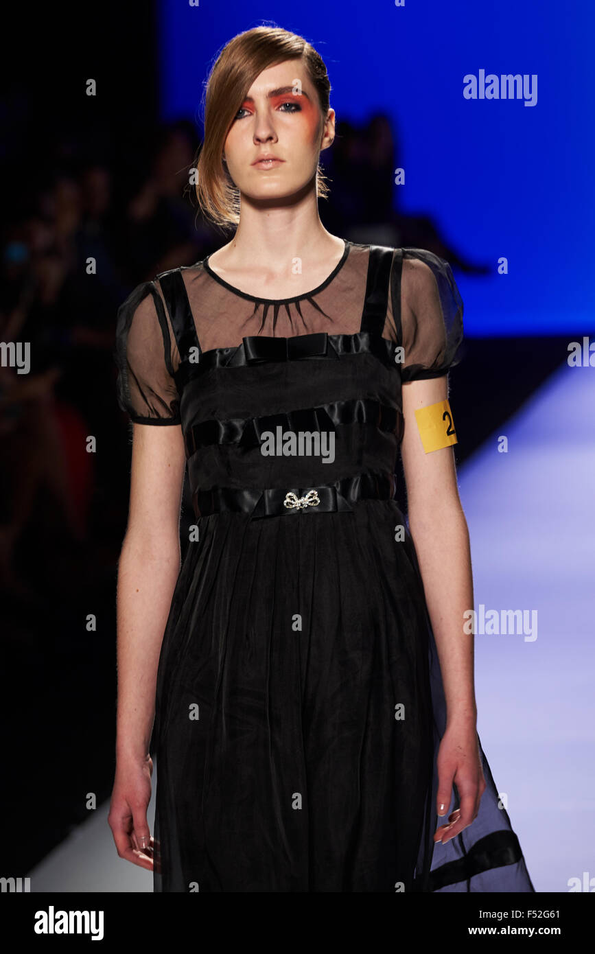 Model walking at the TATSUAKI By Dan Liu show during Toronto world ...