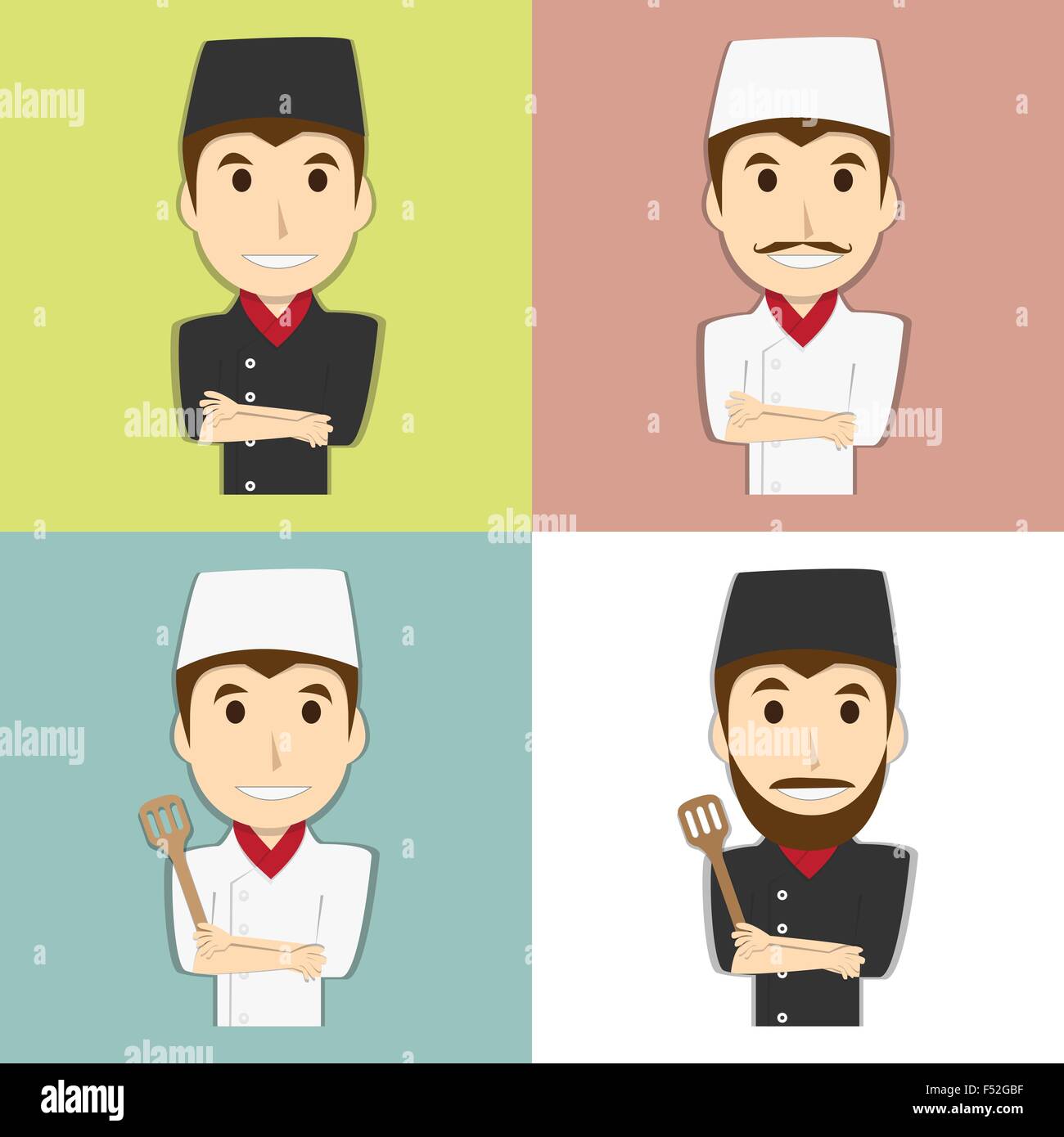 Handsome male chef in Stock Vector Images - Alamy