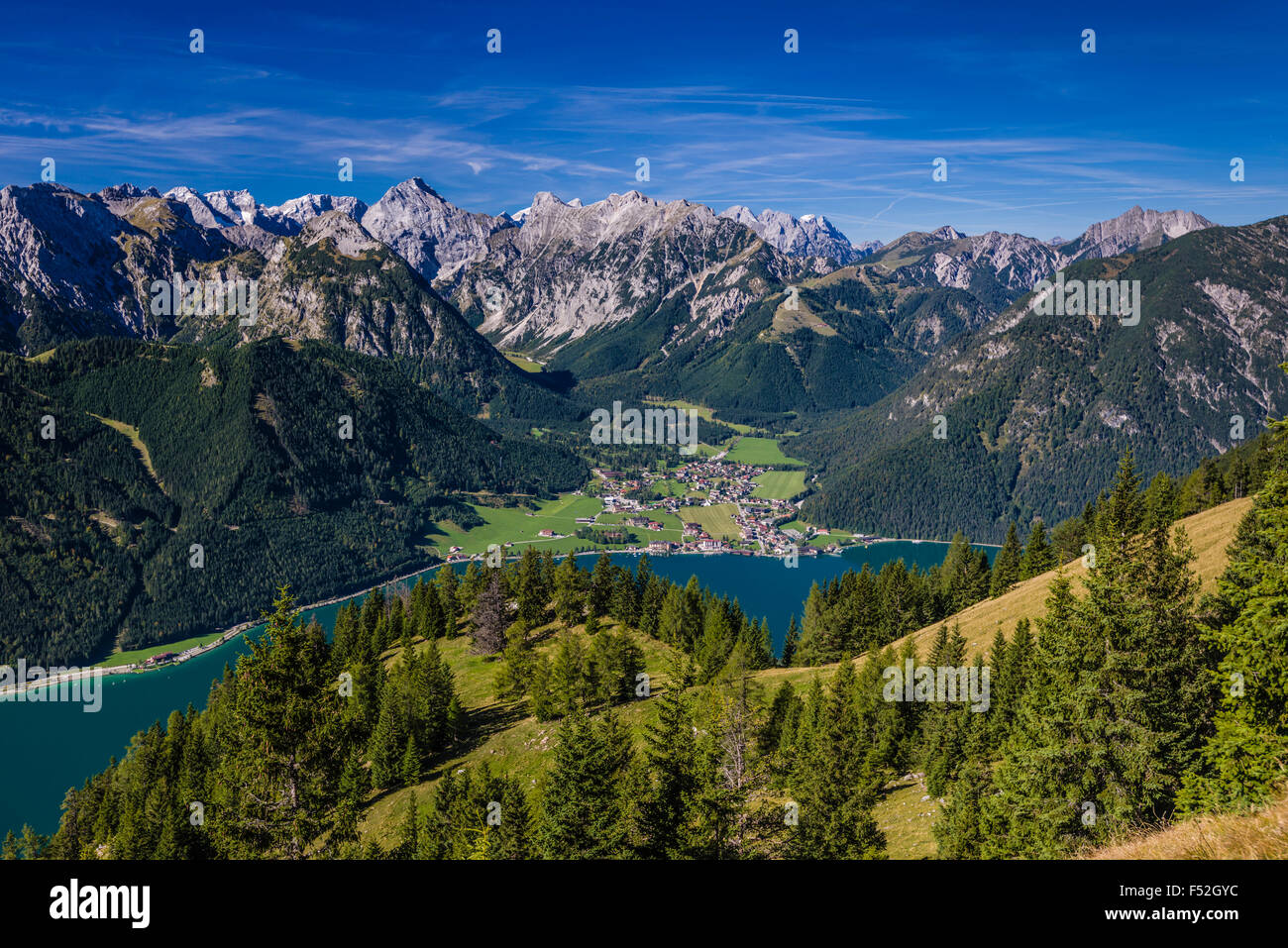 Austria, Tyrol, Achensee region, Rofangebirge (mountains), Maurach ...