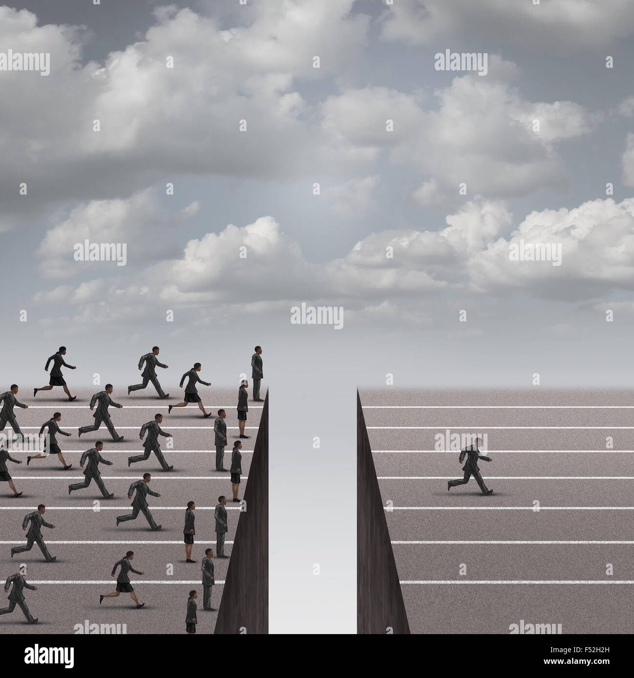 Solution leadership business concept as a group of business people ...