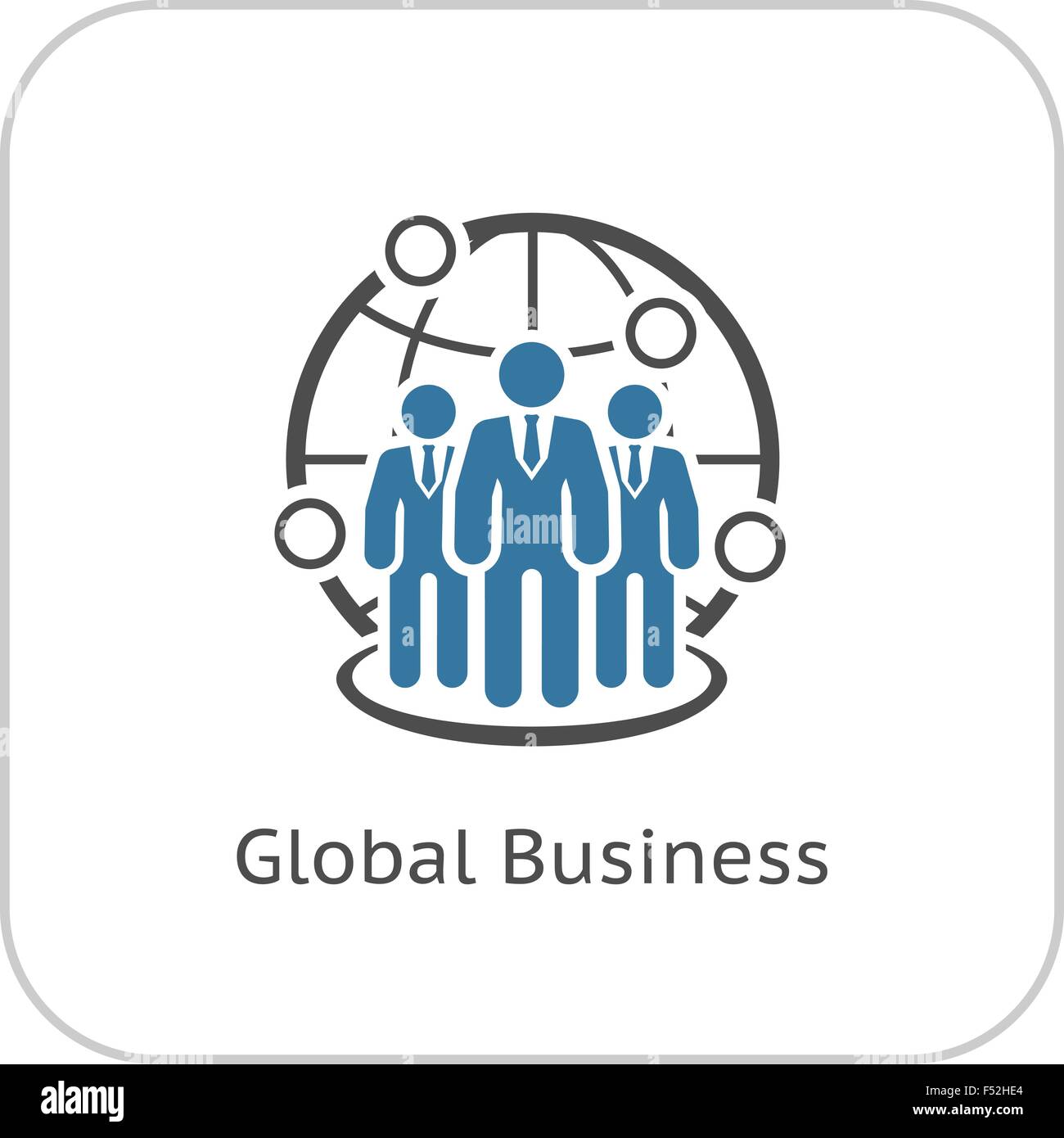 Global Business Icon. Flat Design Stock Vector Image & Art - Alamy