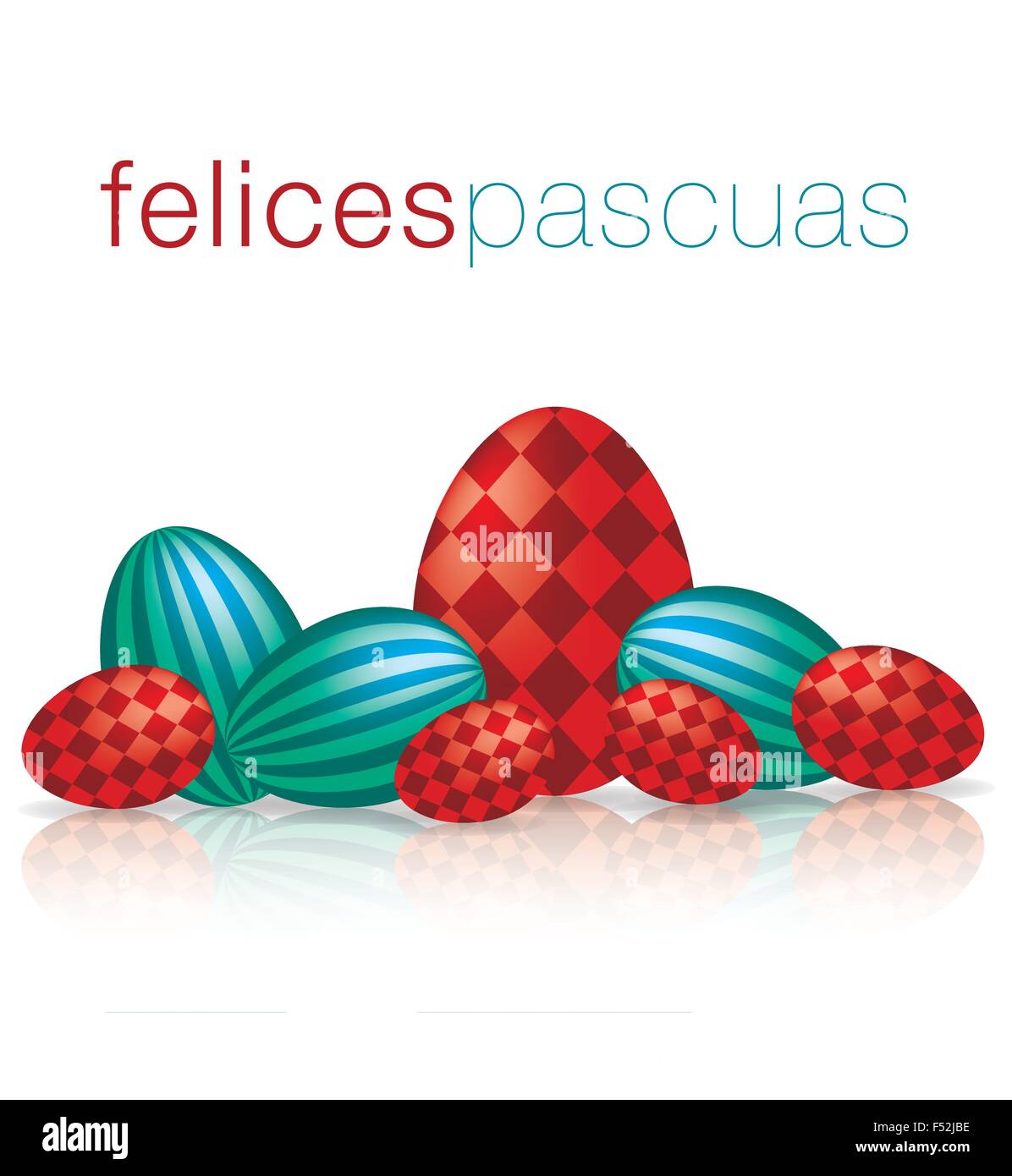 Happy Easter egg with reflection card in vector format Stock Vector ...