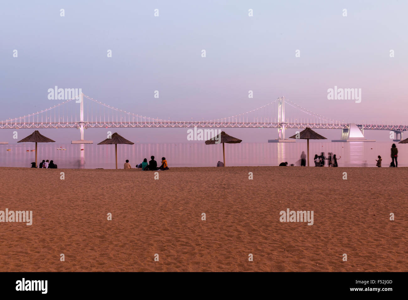 Gwangalli Bridge at Sunset Stock Photo - Alamy