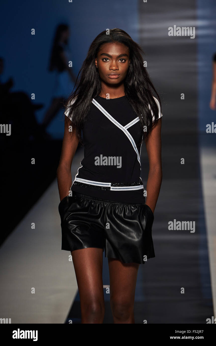 Model walking at JACQUELINE PIRON show during Toronto world master card ...