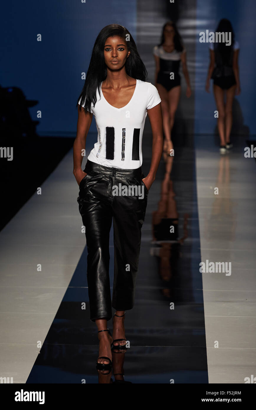 Model walking at JACQUELINE PIRON show during Toronto world master card ...