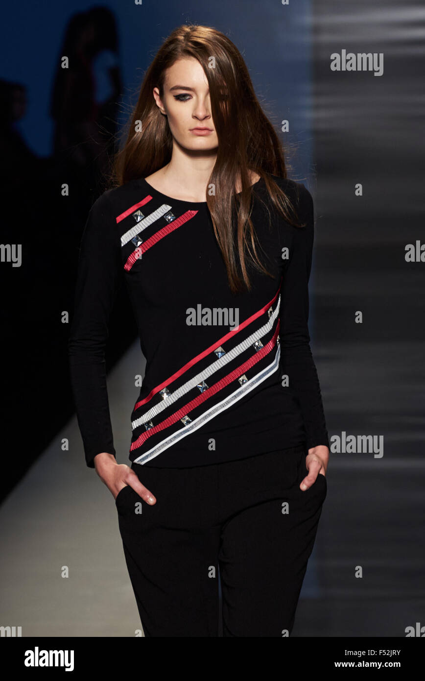 Model walking at JACQUELINE PIRON show during Toronto world master card ...