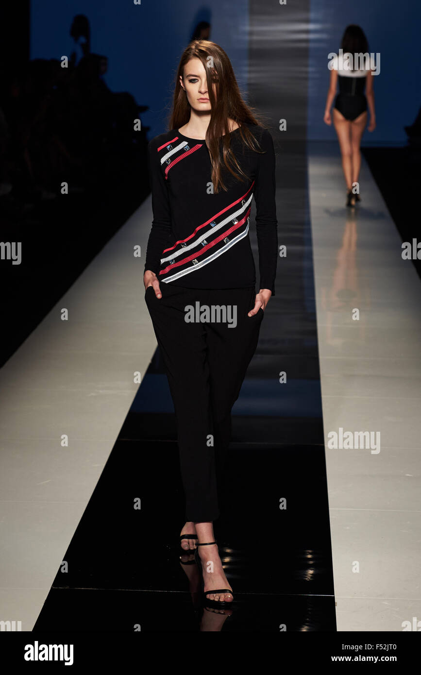 Model walking at JACQUELINE PIRON show during Toronto world master card ...