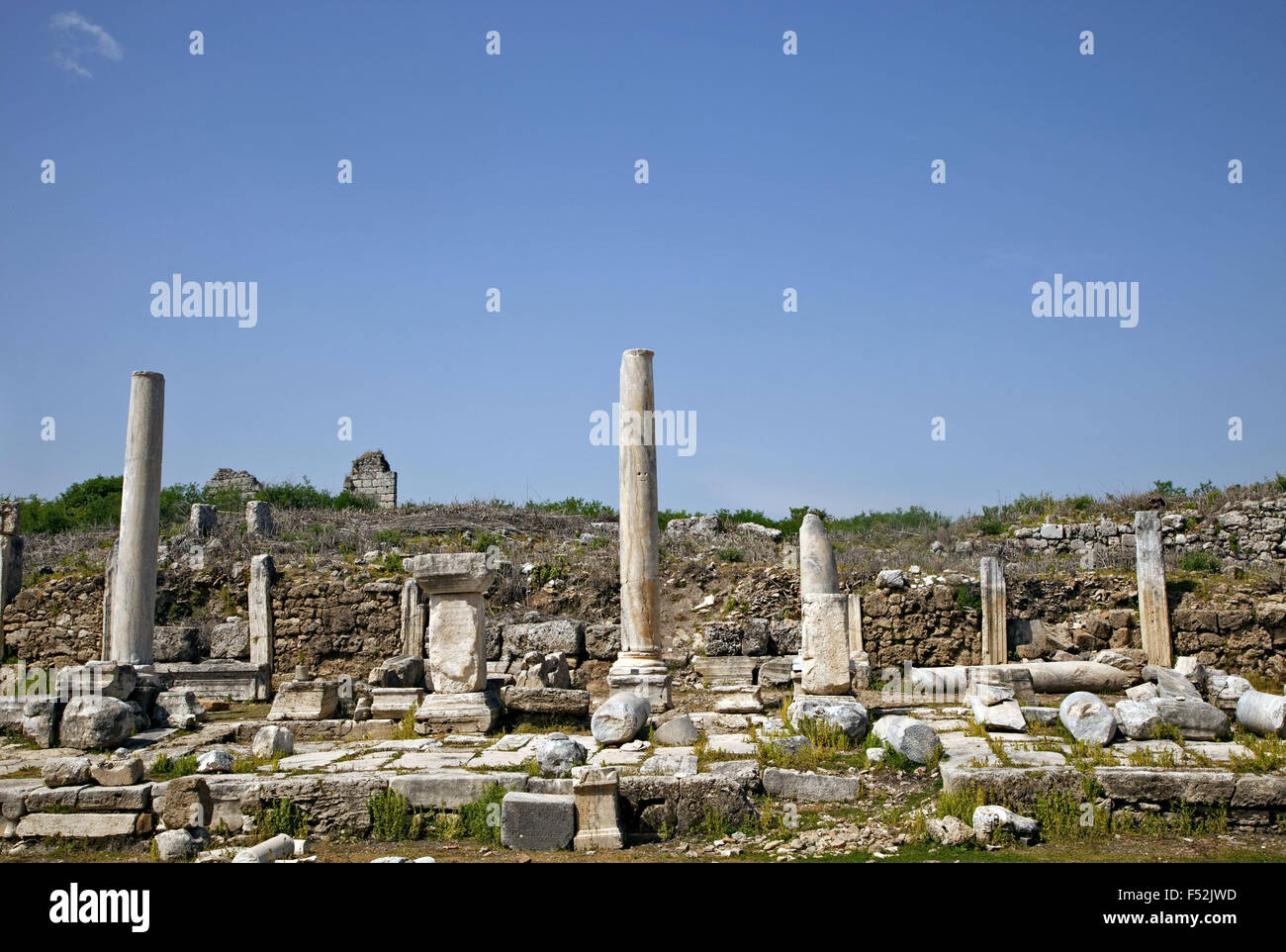 Perge, architecture, archeology, ruin, column remains Stock Photo - Alamy