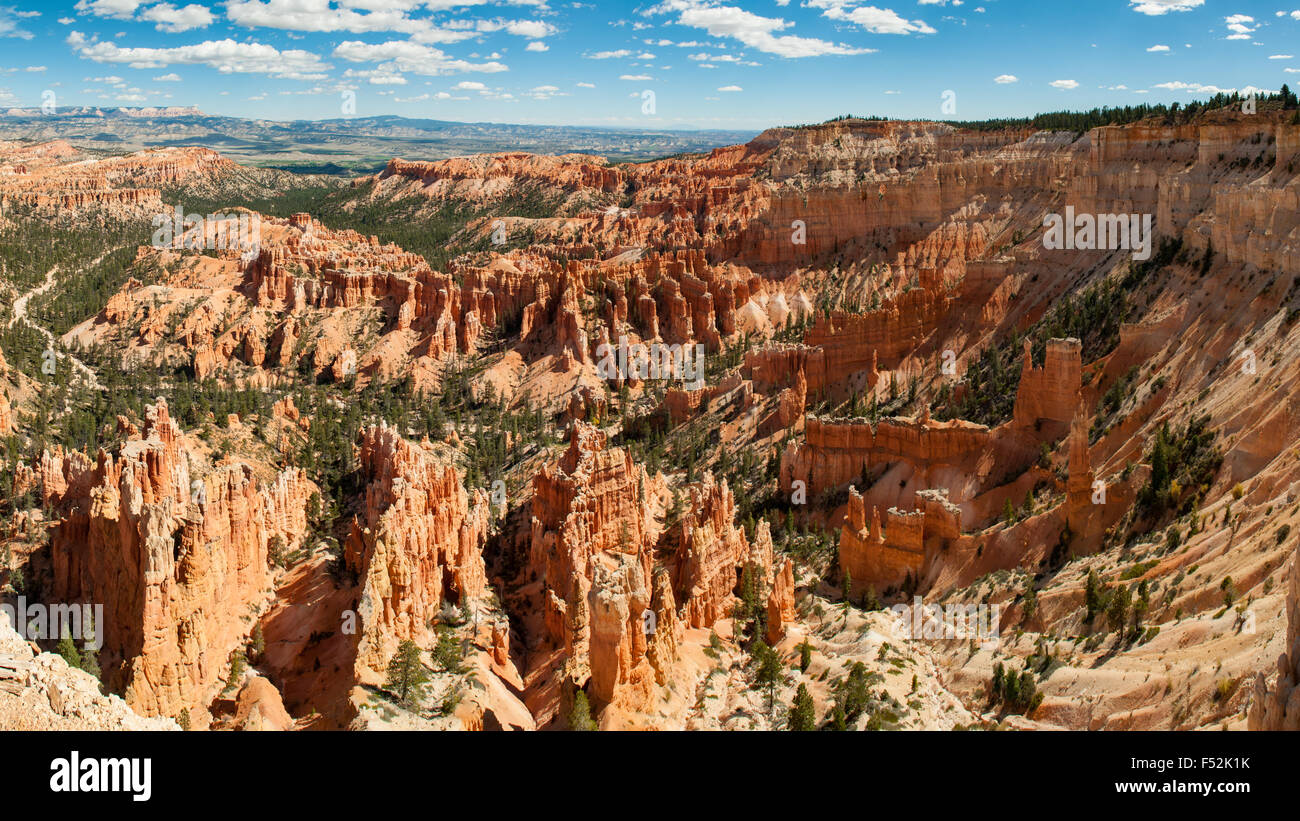 Upper Inspiration Point Panorama, Bryce Canyon, Utah, USA Stock Photo ...