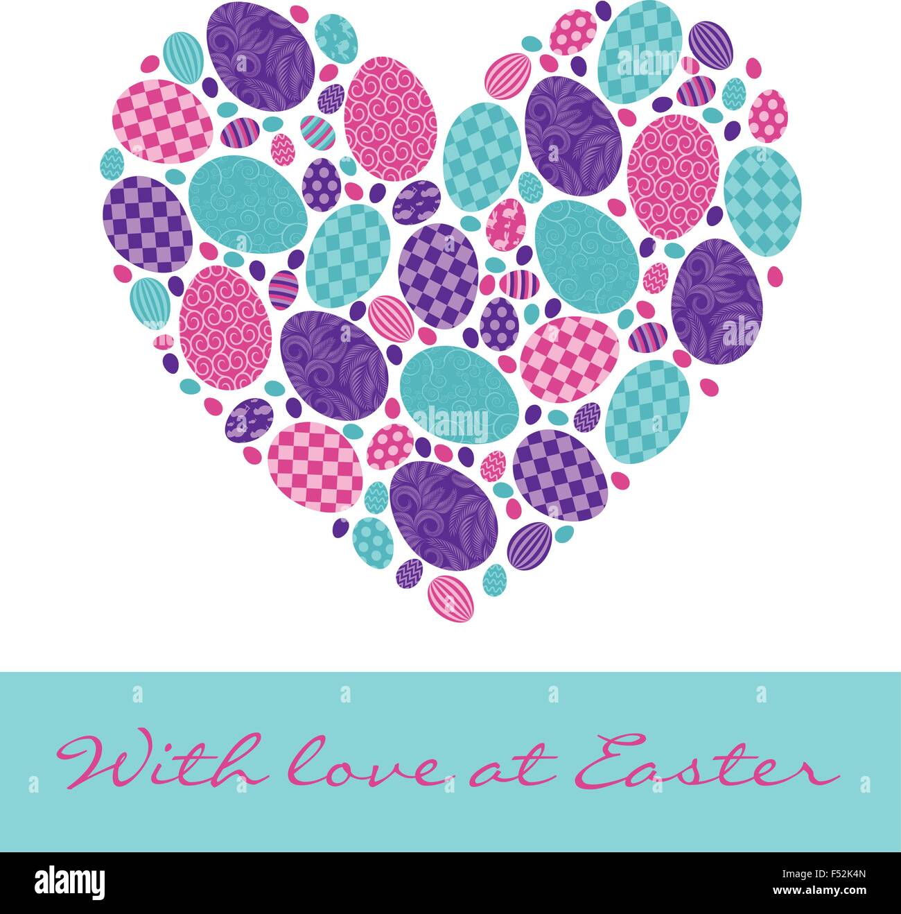 Heart made of Easter eggs in vector format Stock Vector Image & Art - Alamy