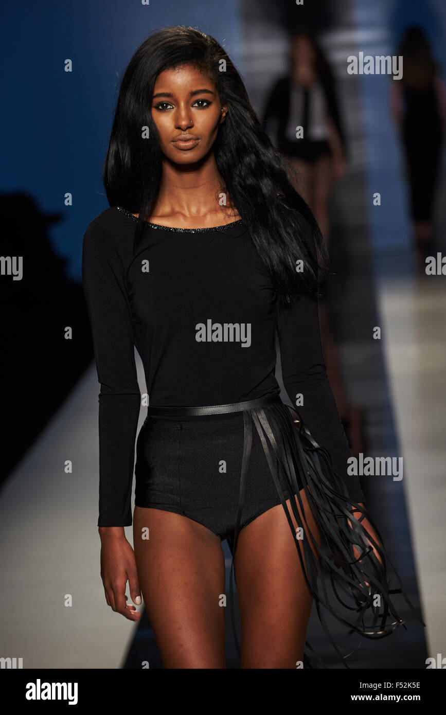 Model walking at JACQUELINE PIRON show during Toronto world master card ...