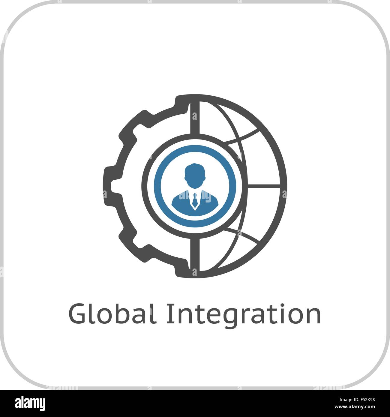 Global Integration Icon. Flat Design Stock Vector Image & Art - Alamy