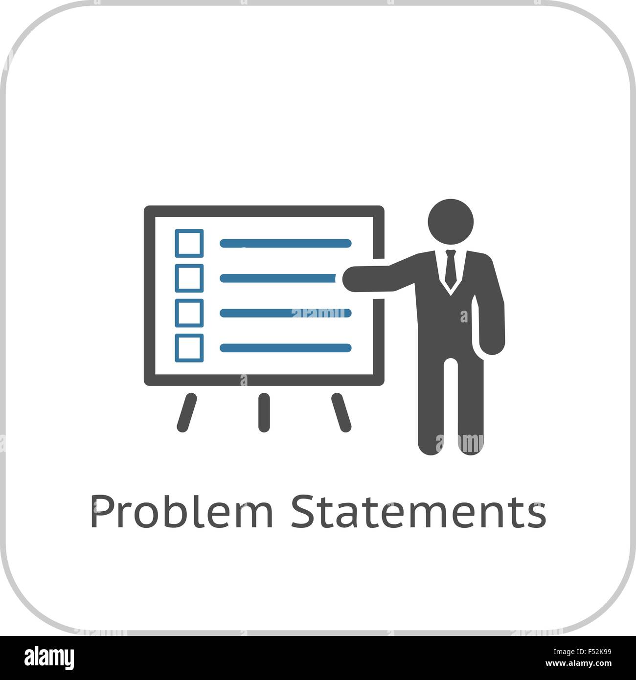 Problem Statements Icon. Flat Design Stock Vector Image & Art - Alamy