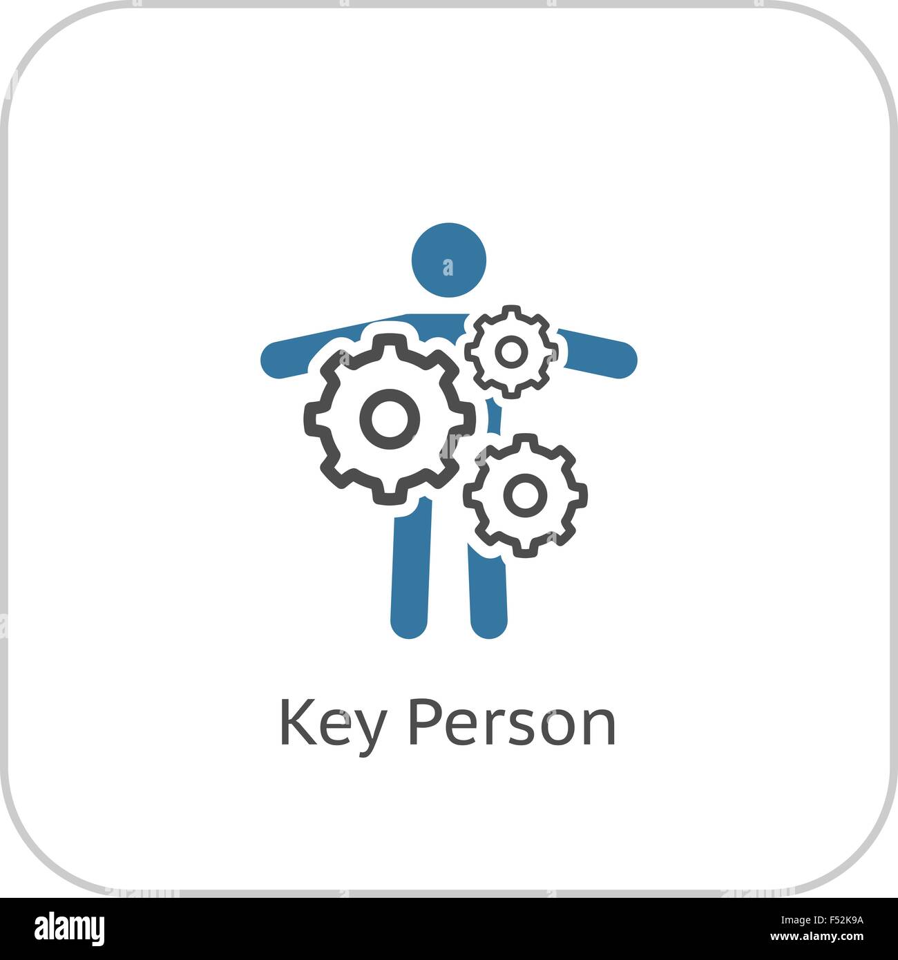 Key Person Icon. Business Concept. Flat Design Stock Vector Image & Art ...