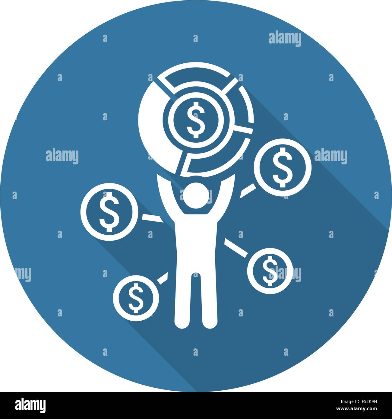 Market Share Icon. Business Concept. Flat Design Stock Vector Image ...