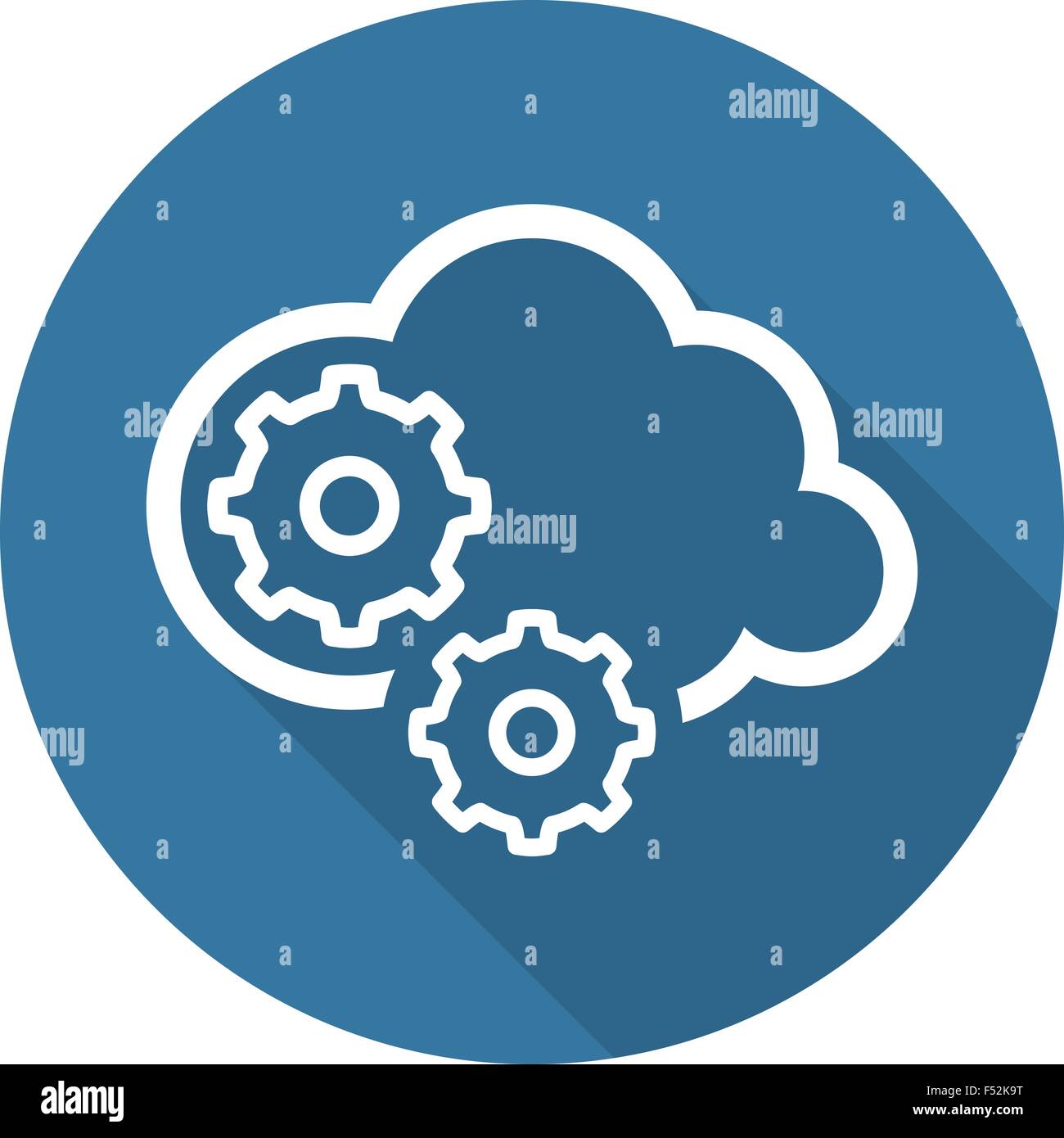 Cloud Processing Icon. Flat Design Stock Vector Image & Art - Alamy