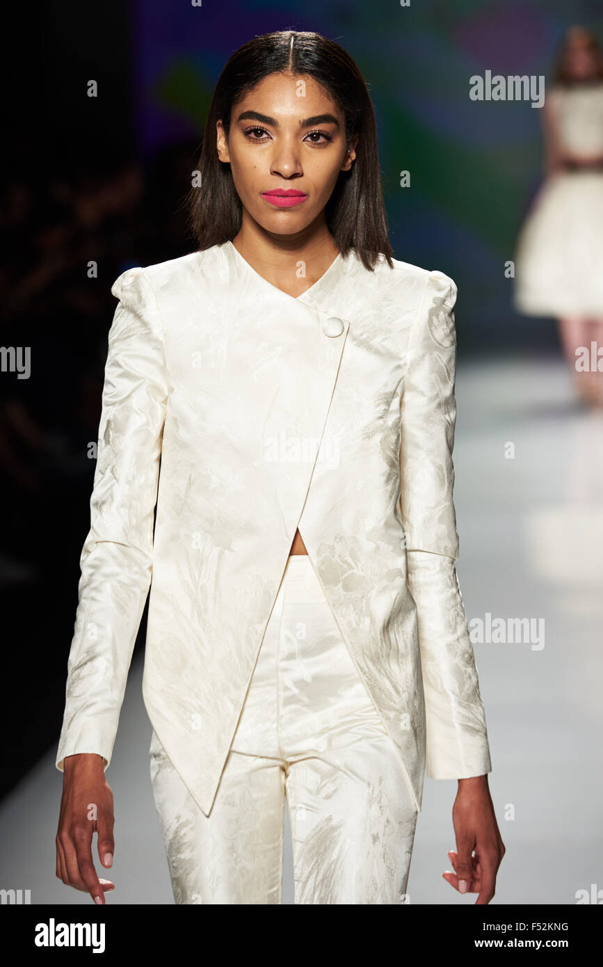 Model walking at Stephan Caras show during Toronto world master card ...