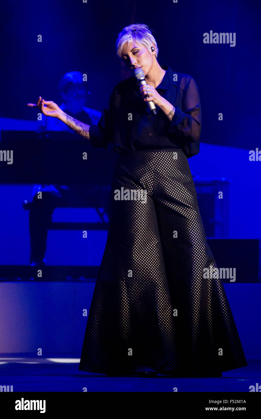 Turin, Italy. 26th Oct, 2015. Italian singer Malika Ayane performs ...