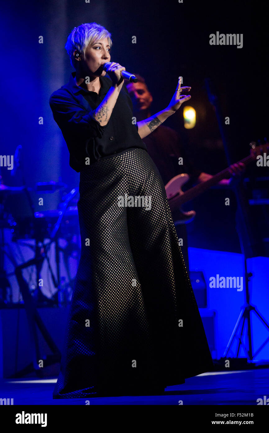 Turin, Italy. 26th Oct, 2015. Italian singer Malika Ayane performs ...