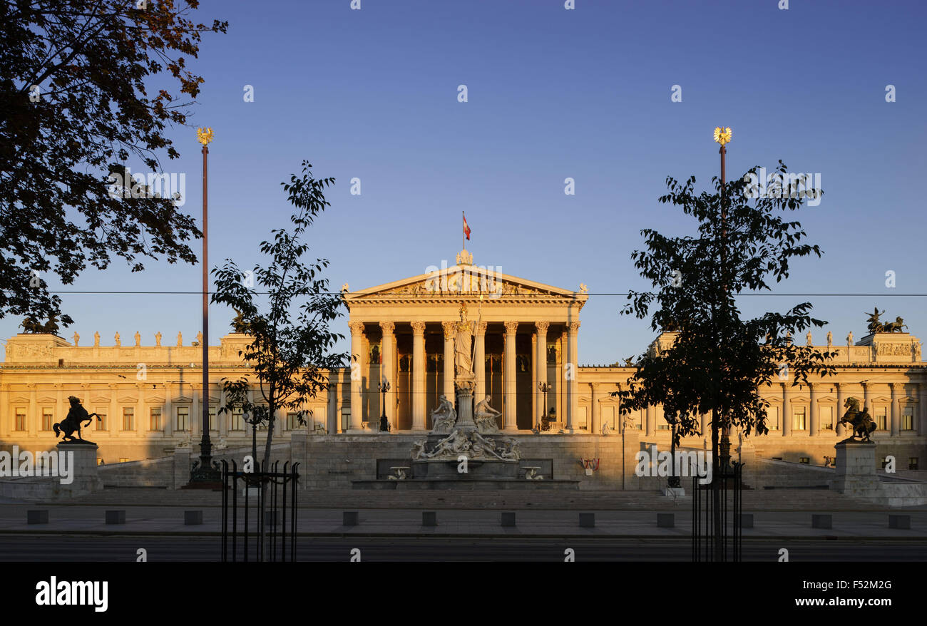 Austria, Vienna, ring road, parliament building, built in 1874-83 from ...