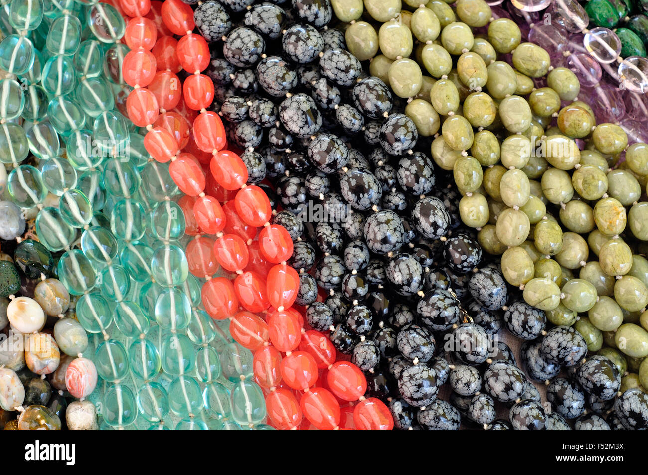 Color Stones Jewelry Necklaces Stock Photo - Alamy