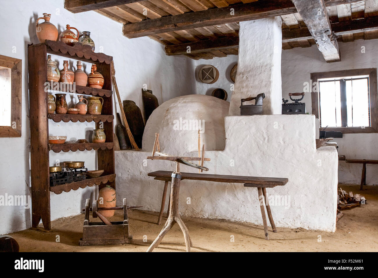 Traditional Romania Kitchen With Many Specific Items Stock Photo - Alamy